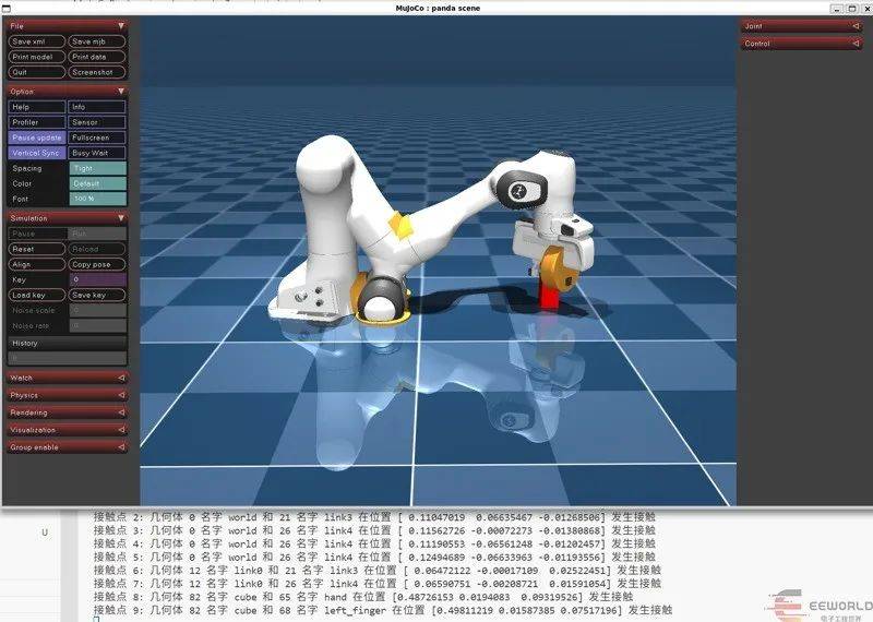 MuJoCo机械臂仿真：从场景修改到碰撞检测全攻略-电子头条-EEWORLD电子工程世界